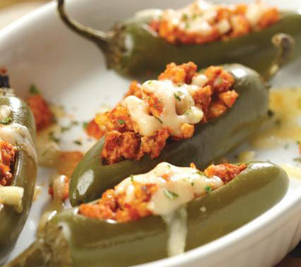Jalapeños rellenos y gratinados