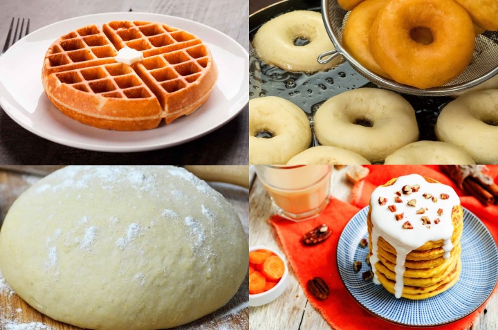 4 recetas de masas caseras de pizza, waffles, donas y hot cakes 4 recetas de masas caseras de pizza, waffles, donas y hot cakes