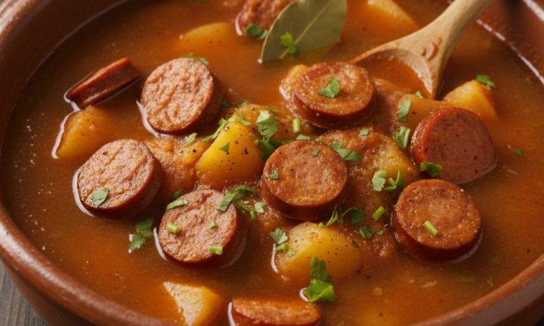 Receta de caldo de papa con salchicha: Lista en 30 minutos