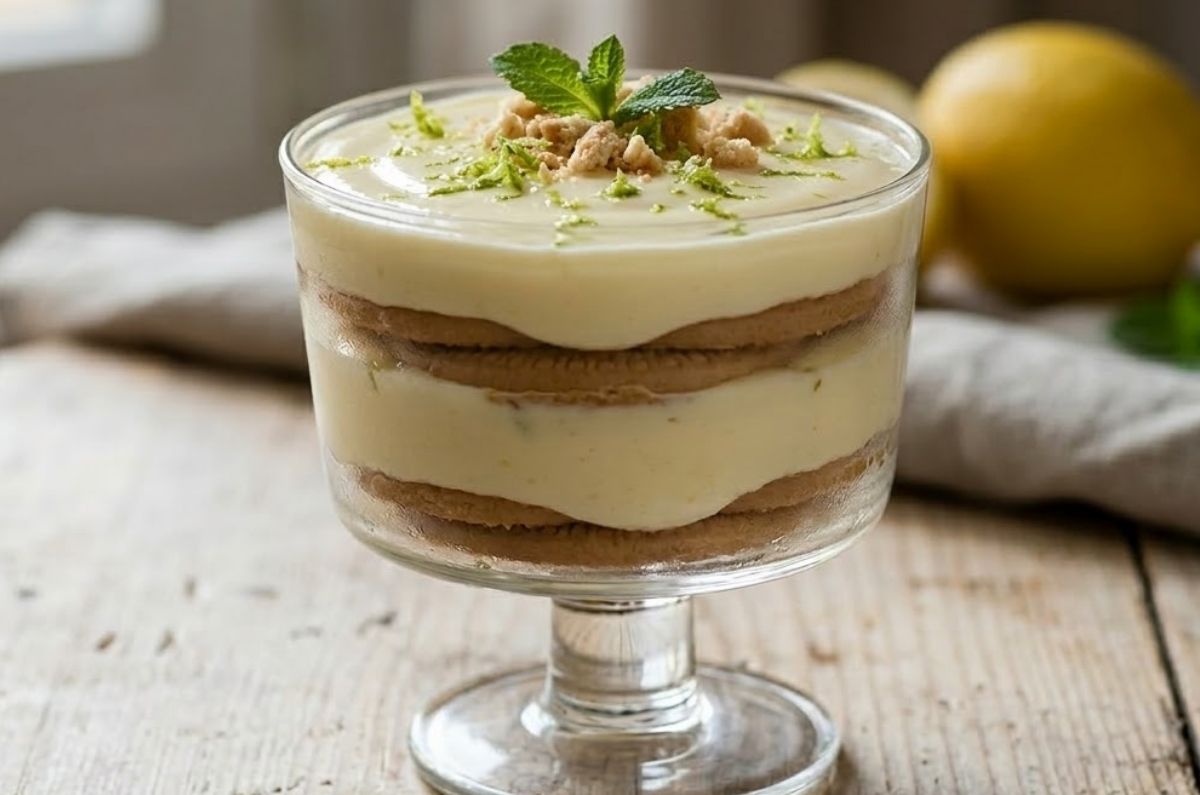 Receta de carlota de limón y yogur en solo 4 fáciles pasos y sin horno